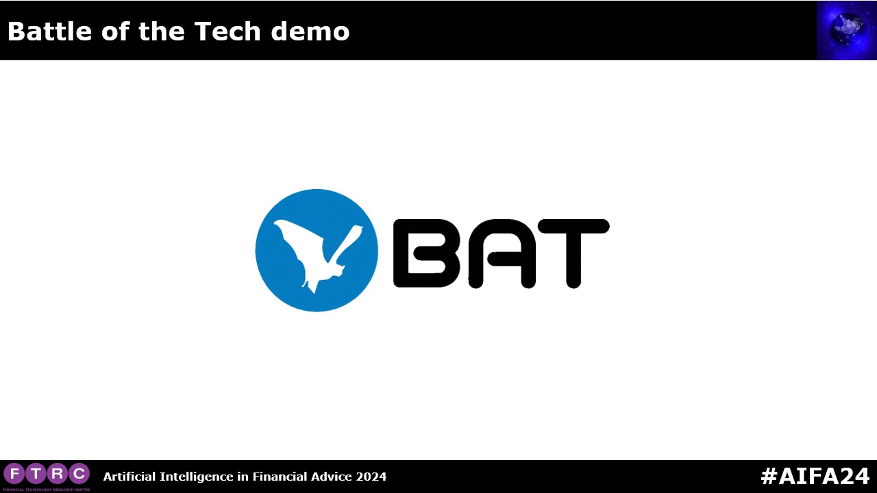 ARTIFICIAL INTELLIGENCE IN FINANCIAL ADVICE (AIFA) Demo - BAT Software ...