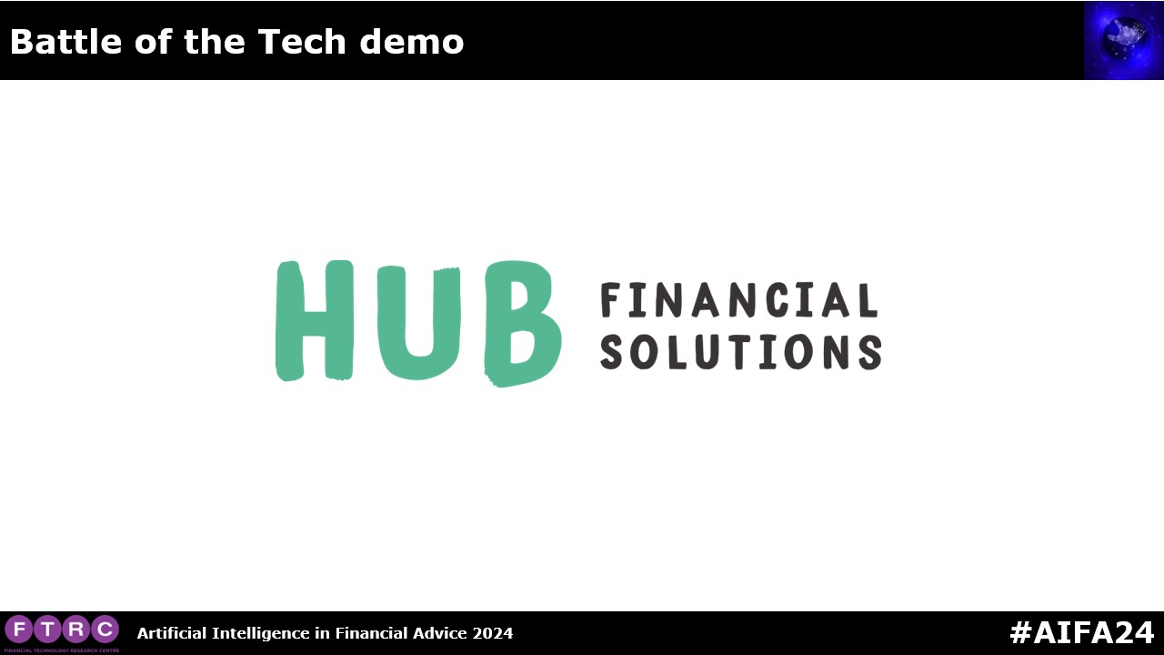 ARTIFICIAL INTELLIGENCE IN FINANCIAL ADVICE (AIFA) Demo - Hub Financial ...